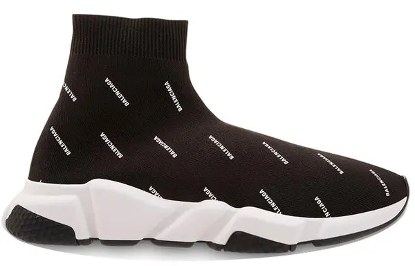 Balenciaga Speed Trainer Mid Allover Logo Sneakers