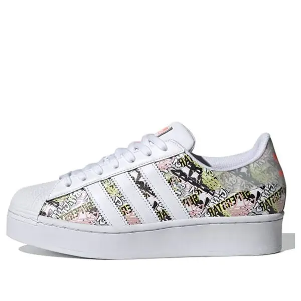 Adidas Superstar Bold "graffiti Print" Sneakers - White