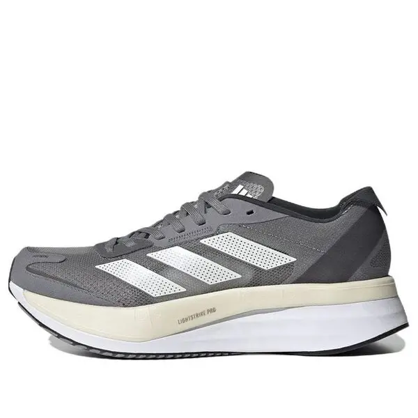 Adidas Adizero Boston 11 Running Sneakers - Grey Three/zero Metallic/carbon