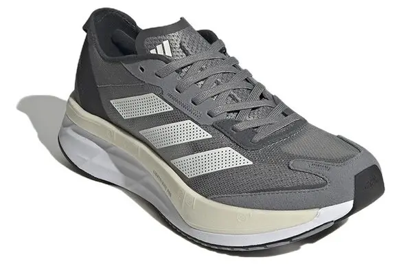 Adidas Adizero Boston 11 Running Sneakers - Grey Three/zero Metallic/carbon