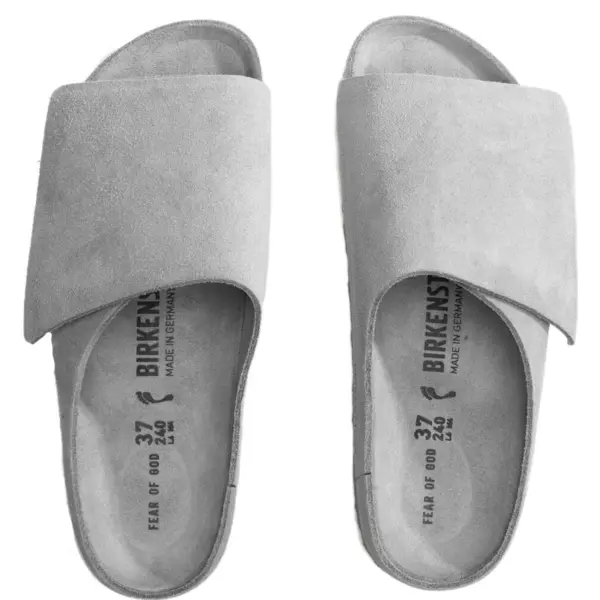 BIRKENSTOCK X Fear Of God Los Feliz Suede Leather Sandals - Grey