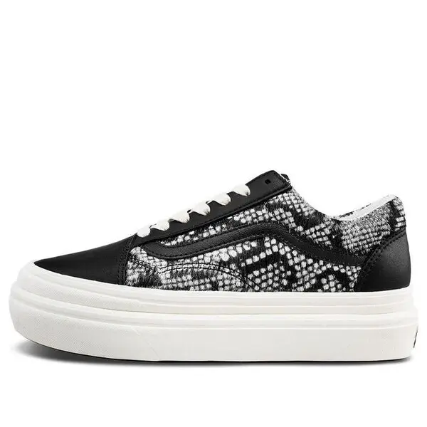 VANS Comfycush Old Skool Lx Snakeskin Platform Sneakers - Black