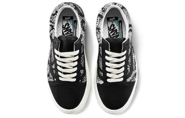 VANS Comfycush Old Skool Lx Snakeskin Platform Sneakers - Black