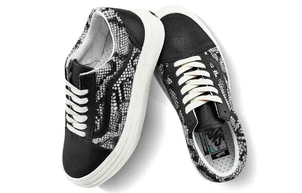 VANS Comfycush Old Skool Lx Snakeskin Platform Sneakers - Black
