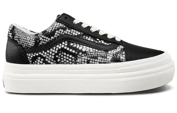 VANS Comfycush Old Skool Lx Snakeskin Platform Sneakers - Black