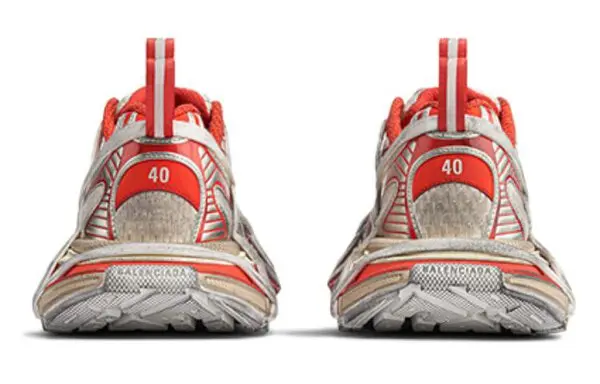 Balenciaga 3xl Extreme Lace Sneakers - Orange/beige/white