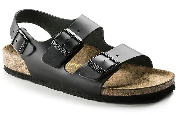 BIRKENSTOCK Milano Series Cowhide Sandals - Black
