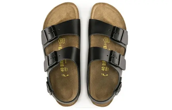 BIRKENSTOCK Milano Series Cowhide Sandals - Black