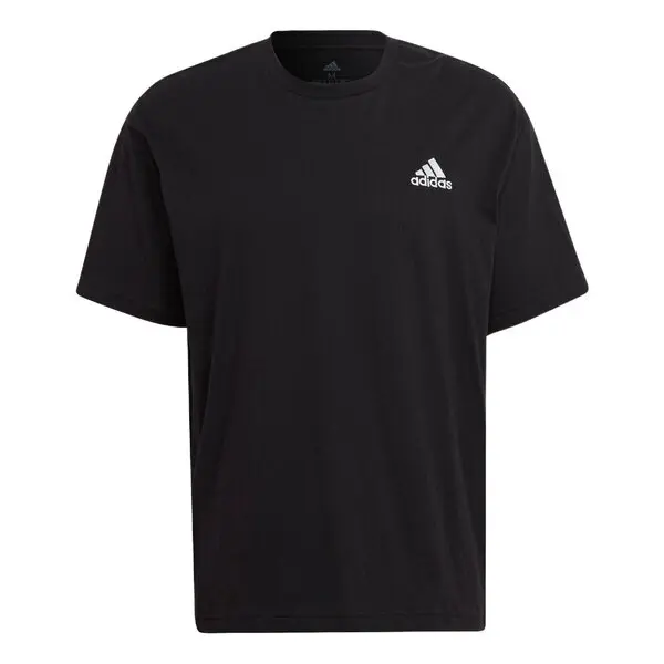 Adidas Sl T Solid Color Logo Casual Sports Short Sleeve Couple Style Black - Multi-color
