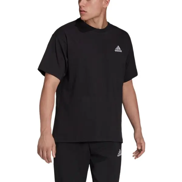 Adidas Sl T Solid Color Logo Casual Sports Short Sleeve Couple Style Black - Multi-color