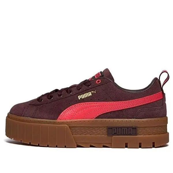 PUMA Mayze Gum Fudge Platform Sneakers - Wine Red