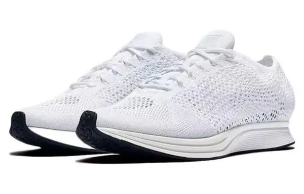Nike Flyknit Racer Sneakers - White/black