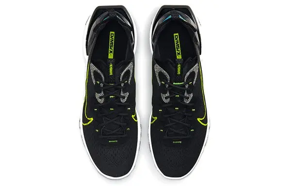 Nike React Vision "black Volt" Low Top Sneakers - Black/yellow