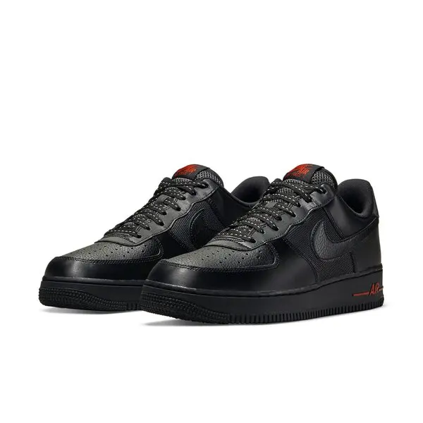 Nike Force 1 Low "reflective Black - Black/red