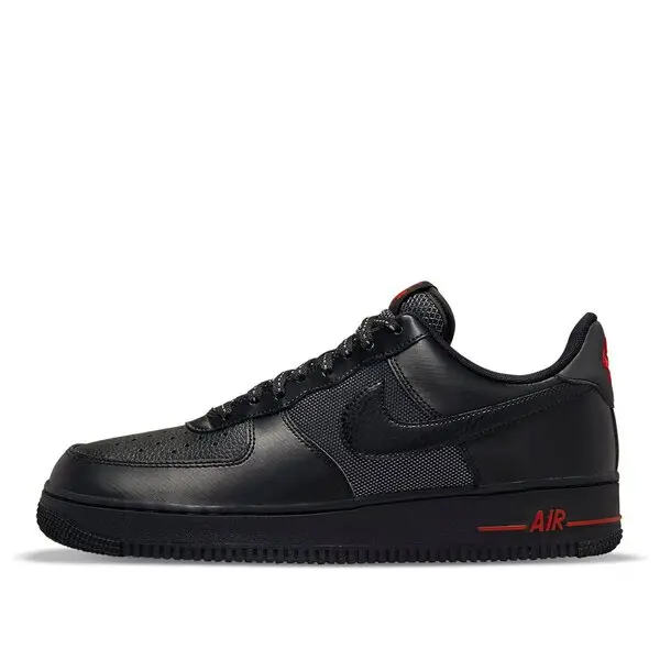 Nike Force 1 Low "reflective Black - Black/red