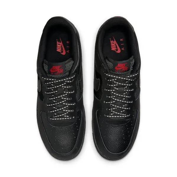Nike Force 1 Low "reflective Black - Black/red