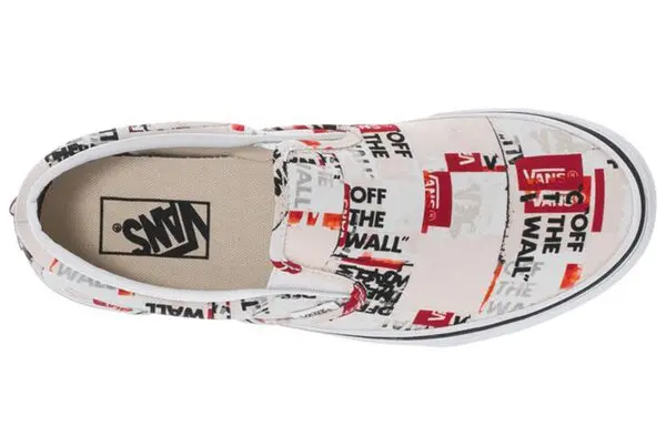VANS Classic Slip-on "packing Tape" Sneakers - White/red
