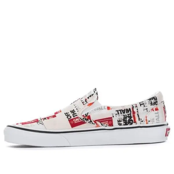 VANS Classic Slip-on "packing Tape" Sneakers - White/red