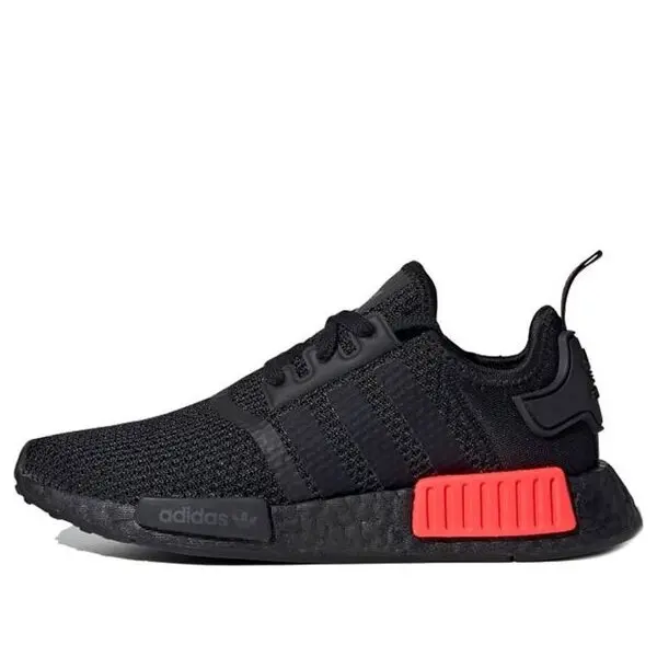 Adidas Nmd_r1 J "black Solar Red - Black/red