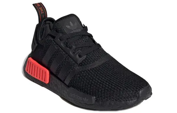 Adidas Nmd_r1 J "black Solar Red - Black/red