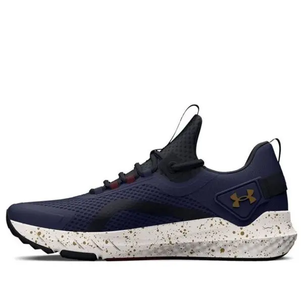 Under Armour Project Rock Bsr 3 Athletic Sneakers - Navy/white/gold