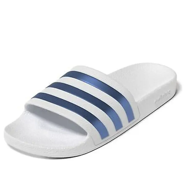 Adidas Adilette Aqua Slides - White/blue