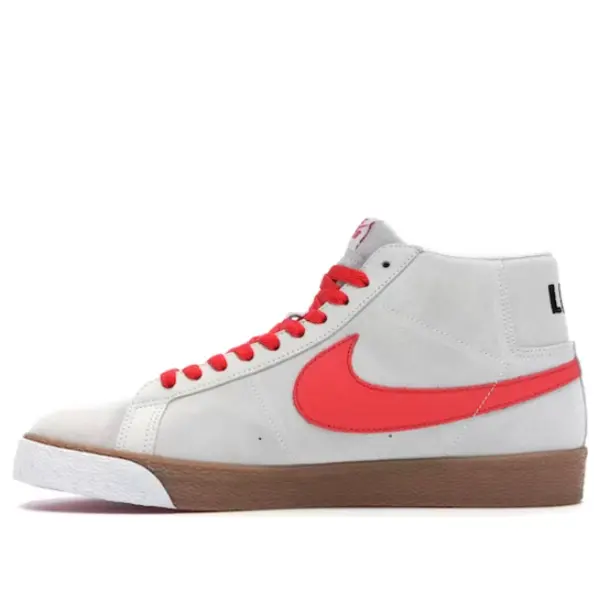 Nike Blazer Premium Sb 'swoosh Life' High Top Sneakers - White/lt Hot Red