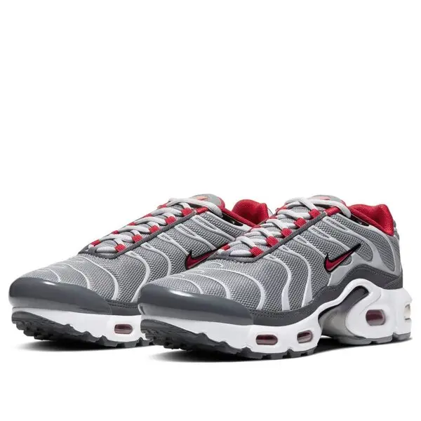 Nike Max Plus "particle Grey University Red - Grey/red