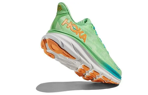 Hoka One One Clifton 9 Athletic Sneakers - Green/yellow