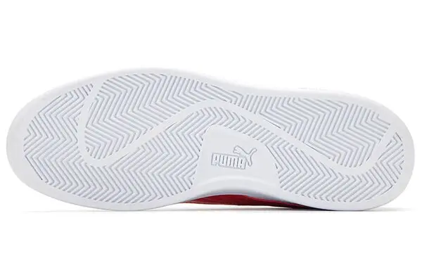 PUMA Smash V2 Low Top Sneakers - White/red/black