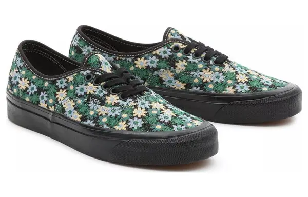 VANS Authentic 44 Dx Floral Lace-up Sneakers - Black/green/yellow
