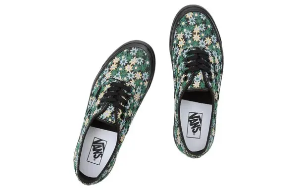 VANS Authentic 44 Dx Floral Lace-up Sneakers - Black/green/yellow