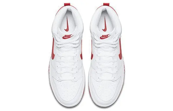 Nike Dunk High Top Sneakers - White/red