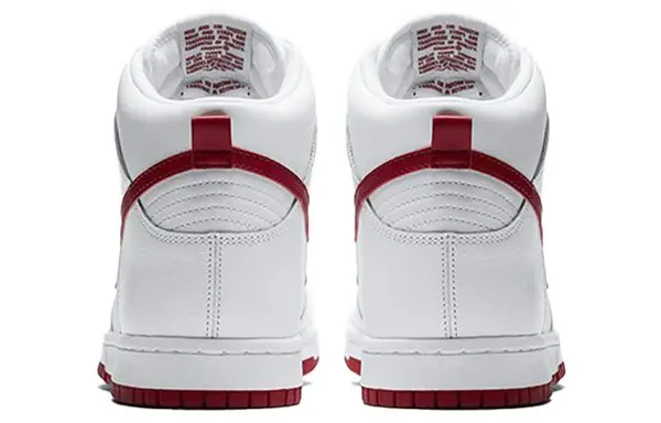 Nike Dunk High Top Sneakers - White/red