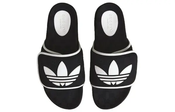 Adidas Gucci X Slide Sandals With Gg Monogram