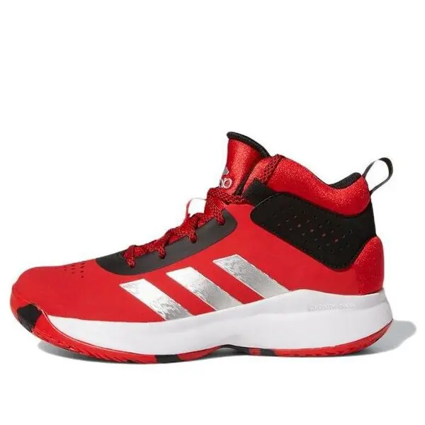 Adidas Cross 'em Up 5 J Wide Basketball Shoes - Red