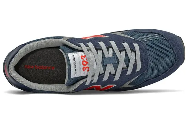 NEW BALANCE 393 Suede And Mesh Sneakers - Navy