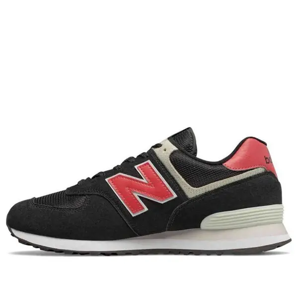 NEW BALANCE 574 Athletic Sneakers - Black/red/gray