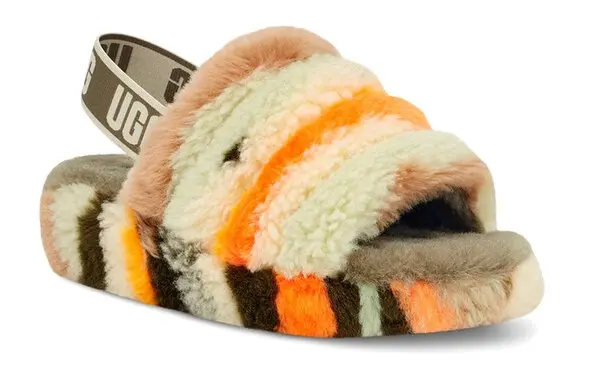 UGG Fluff Yeah Slide Cali Collage - Olive Green