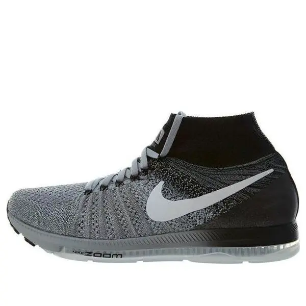 Nike Zoom All Out Flyknit High-top Sneakers - Wolf Grey/white/black