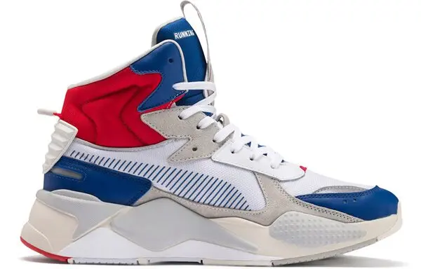 PUMA Rs-x Mid Utility High Top Sneakers - Gray/blue/red