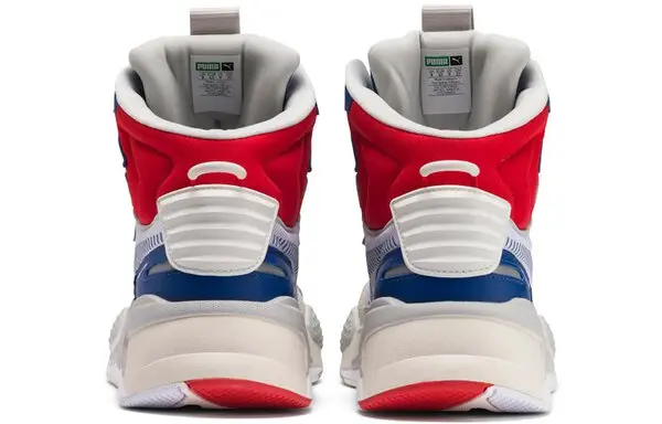PUMA Rs-x Mid Utility High Top Sneakers - Gray/blue/red