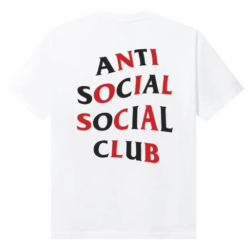 ANTI SOCIAL SOCIAL CLUB Enrolled T-shirt 'white - White/red