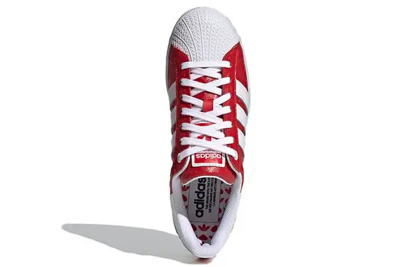 Adidas Superstar Bold Platform Heart Embossed Scarlet Sneakers