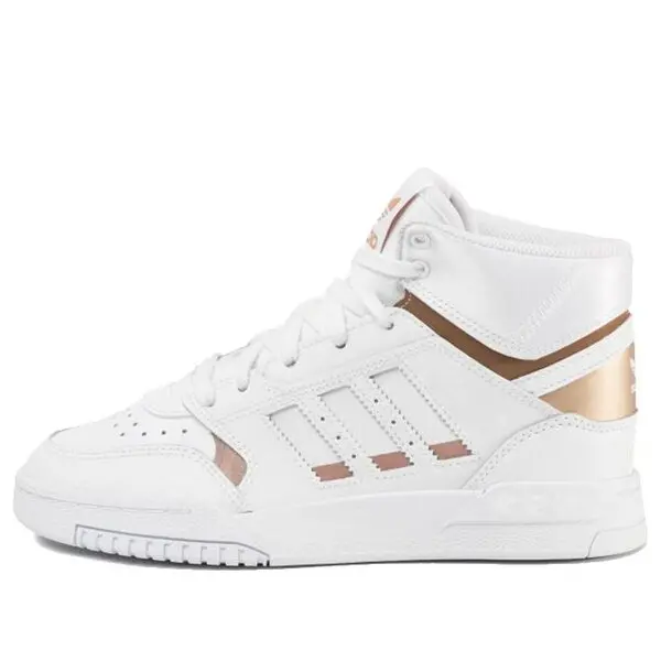 Adidas Drop Step Mid Top Sneakers - White/gold