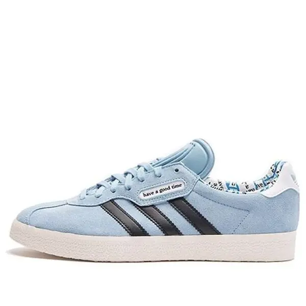 Adidas X Have A Good Time Gazelle Super Sneakers - Clear Blue/core Black/chalk White