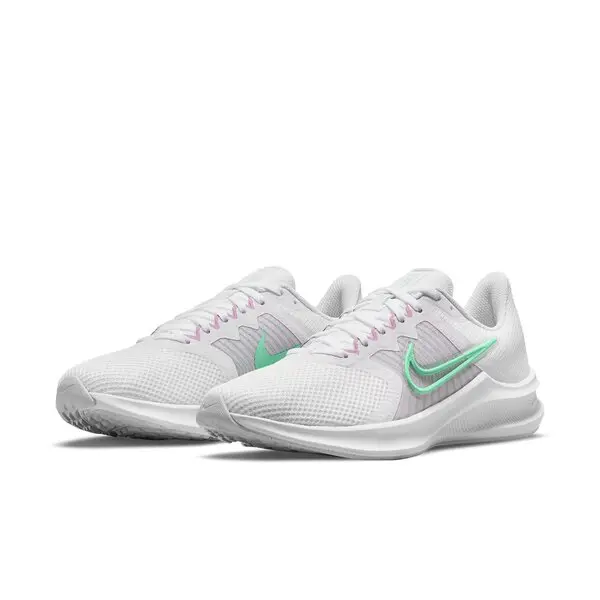 Nike Downshifter 11 Athletic Sneakers - White/green