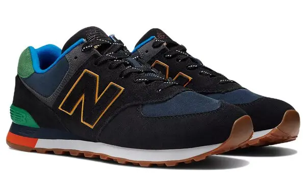 NEW BALANCE 574 Sneakers - Black/green/blue