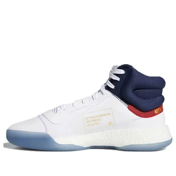 Adidas Marquee Boost 40th Anniversary High Top Sneakers - White/blue