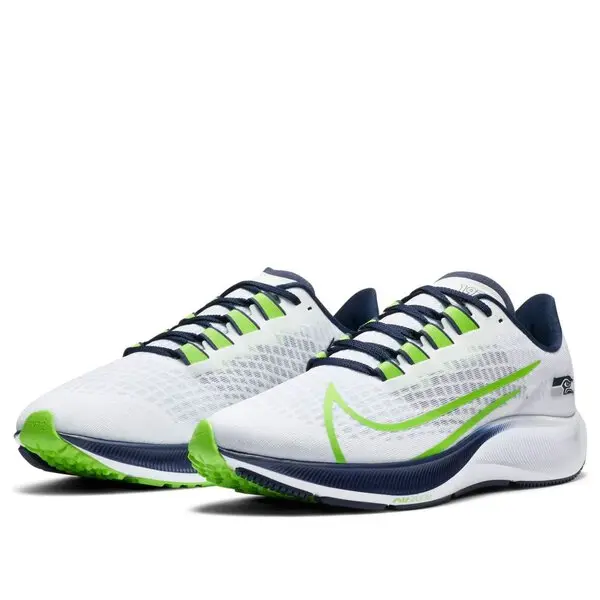 Nike Zoom Pegasus 37 "seattle Seahawks" Athletic Sneakers - Black/orange/volt